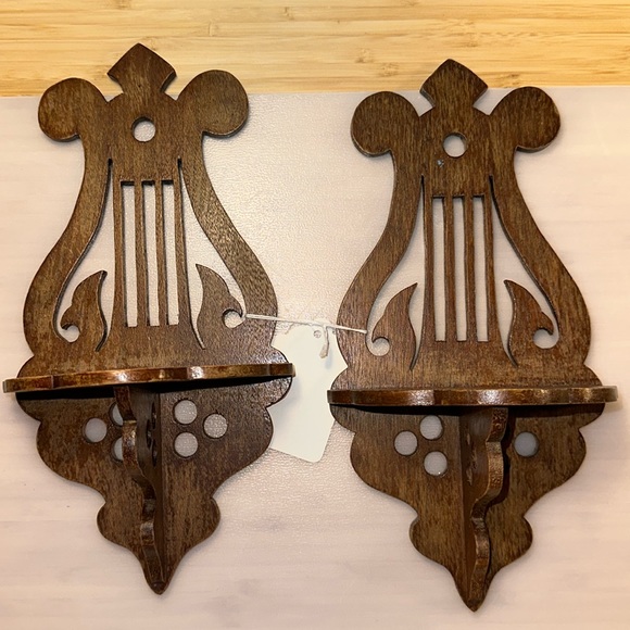 Accents | John Drenner Wood Wall Shelves Set Of 2 Measurements In ...